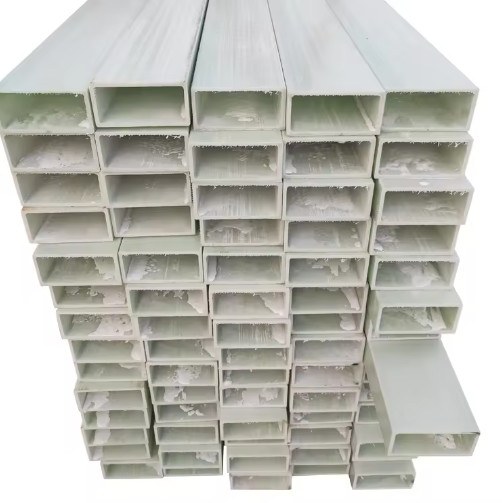 Quality High Strength Grp Pultrusion Frp Square Pipe Fibreglass +Resin Smooth Winding for sale