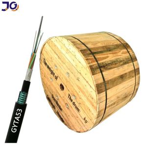 Quality Double Jacket 24 Core Direct Buried Armoured Steel Tape Fiber Optic Cable GYTA53 for sale