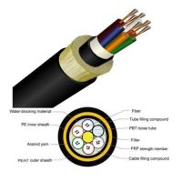 Quality Outdoor Black ADSS Optical Cable Non Inductive 72 Core ISO9001 for sale