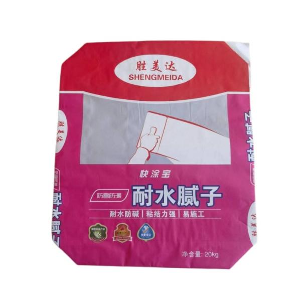 Quality Waterproof Kraft Paper Cement Bags Multi Wall 20kg Offset Printing for sale