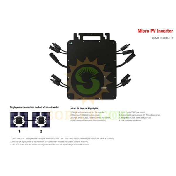 Quality High Efficiency 1400W PV Micro Inverter For Flexible 3 Phase PV Systems for sale