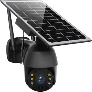 Quality PIR Radar Tuya Smart Camera PTZ 355 Solar Powered Wireless Outdoor Security for sale