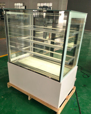 Quality Glass Door Vertical Marble Cake Display Freezer for sale