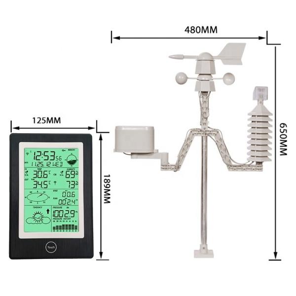 Quality Compact Multifunctional Weather Station With Wind Speed And Direction Rainfall for sale