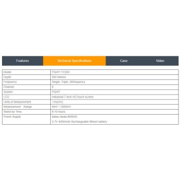 Quality PQWT-TC500 Geophysical Water Detector 500 Meters 4000mAh Power for sale