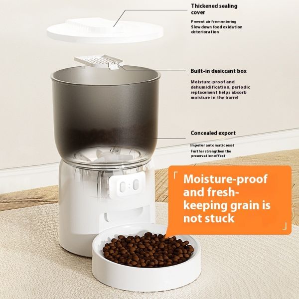 Quality Tuya Smart 3L Automatic Dog Feeder Camera Eco-Friendly Outdoor Wifi Pet Bowl Solid Pattern Voice Control New Model Made Plastic for sale