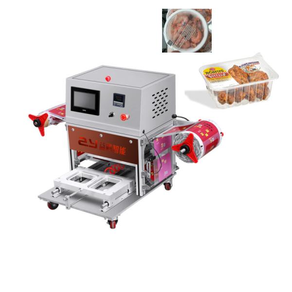 Quality 200 Degrees Tabletop Automatic Tray Sealing Machine For Food Supplier for sale