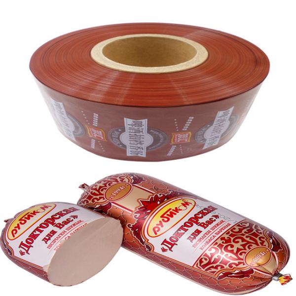 Quality Different Colours Available Customs Logo Flexography Printing 5 Layers Sausage for sale