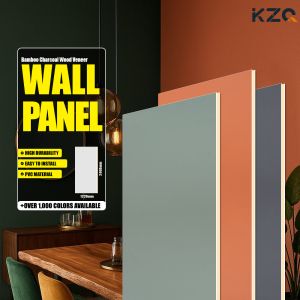 Quality Solid Color PVC Wall Panels Modern Style Eco-friendly Bamboo Charcoal Wood for sale