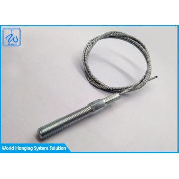 Quality 2.5mm Steel Custom Wire Rope Assemblies With M8 Threaded Studs for sale
