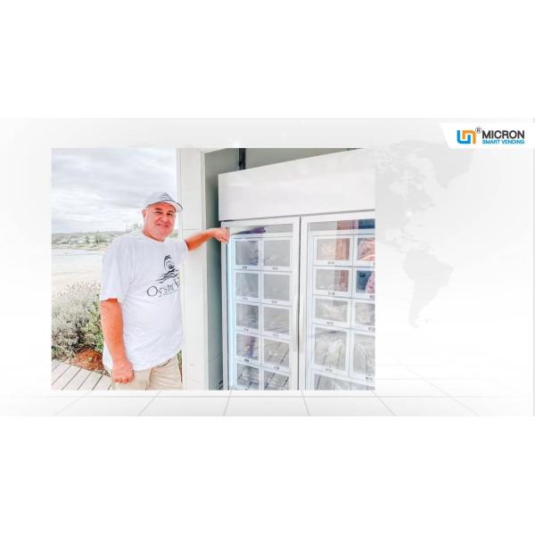 Quality Oyster Vending Machine With Cooling System and Lockers 24V Electric Heating for sale