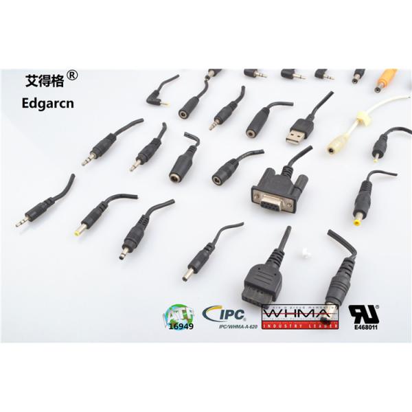 Quality Industrial Custom Cable Assemblies Dc Power Cord Cable Cigarette Ce Rohs Listed for sale