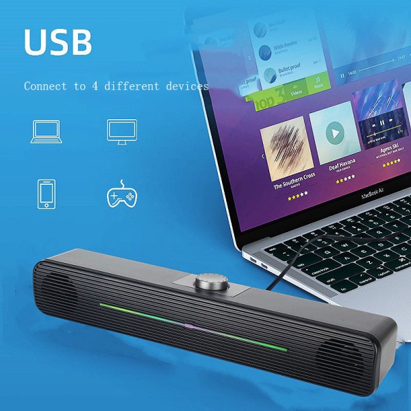 Quality USB Input 10M Bluetooth 5.0 Soundbar Wireless Computer Soundbar for sale