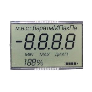 Quality OEM Segment HTN LCD Display Monochrome Reflective Polarizer Type Metal Pin for sale