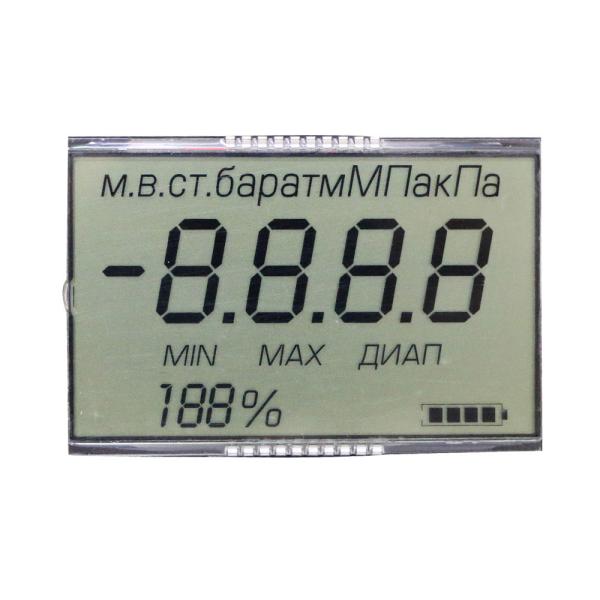 Quality OEM Segment HTN LCD Display Monochrome Reflective Polarizer Type Metal Pin for sale
