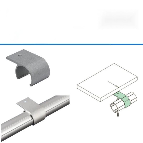 Quality DYE43-01 43mm Lean Pipe Connector Aluminum Plate Fixed Clip Plate Fastening Clasp for sale