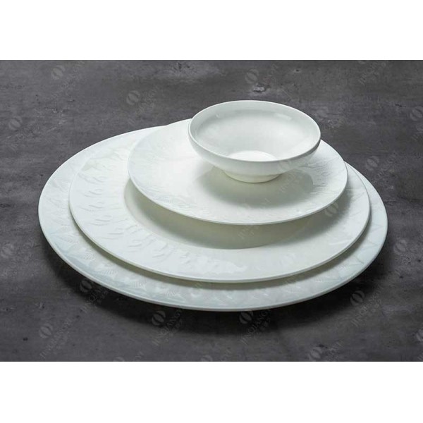 Quality Phoenix Embossed Bone China Dinnerware Set 12pcs for sale