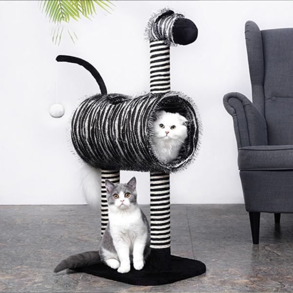Quality Sustainable Cute Zebra ODM Cat Scratcher Tree for sale