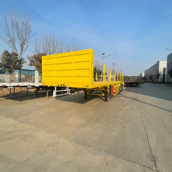 Quality Max Payload 40T 4 Axles Flatbed Semi Trailer for 20/40Ft Containers 13750*2550 for sale