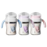 Quality Leak Proof Kids Cartoon Starter Sippy Cup For 7 Month Old With Handle for sale