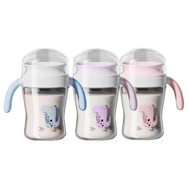 Quality Leak Proof  Kids Cartoon Starter Sippy Cup For 7 Month Old With Handle for sale