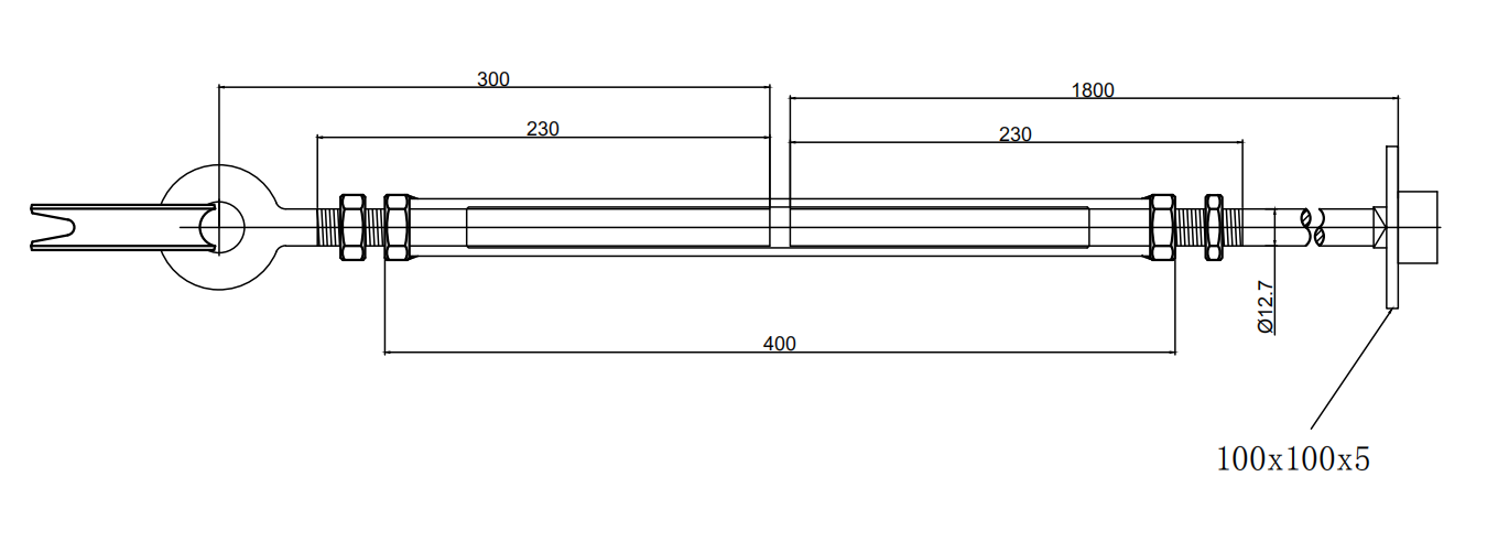 Forged Adjustable Ground Anchor SR HDG Steel Stay Rod from China Factory