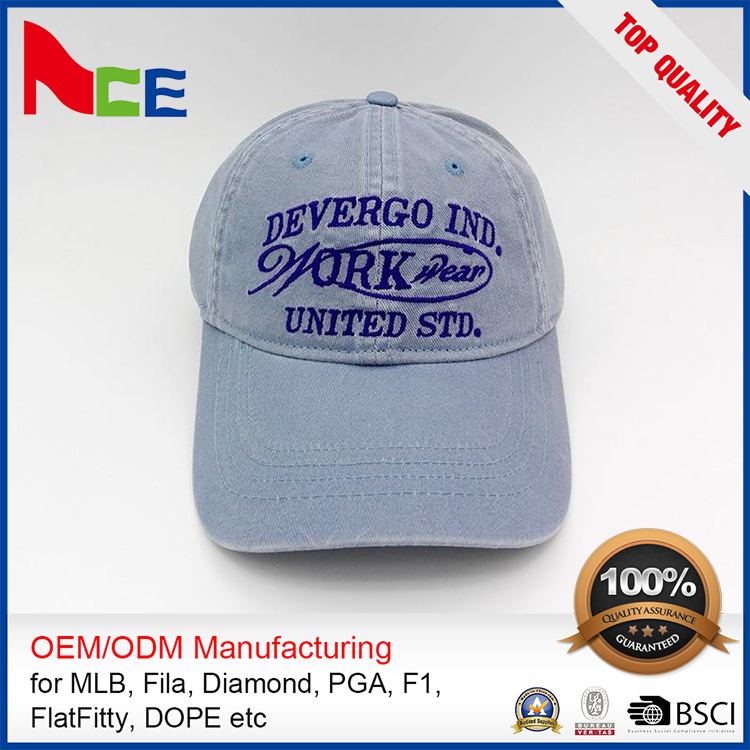 Brass metal clasp buckle 6 panel Free sample custom logo character baseball cap
