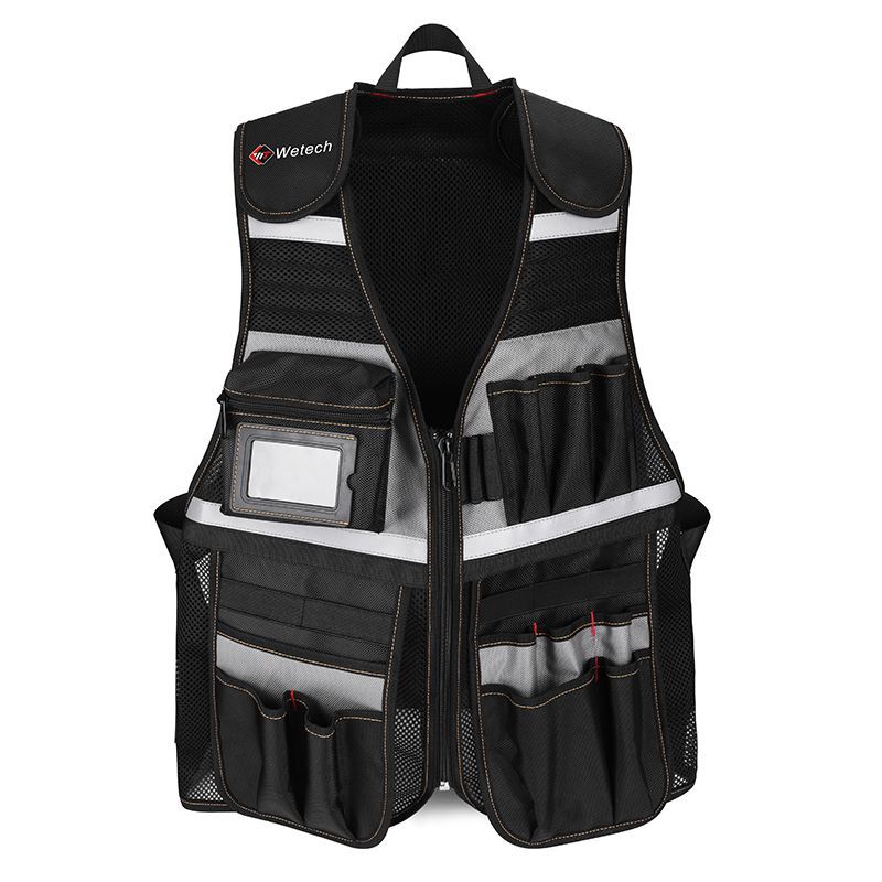 Safety Tool Bag Vest Oxford Cloth Jacket with Multi-Pockets Durable Polyester