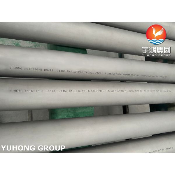Quality EN 10216-5 1.4462 UNS32205 Duplex Stainless Steel Seamless Pipe D3/T3 European Standard for sale