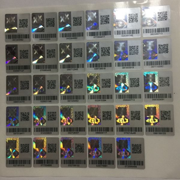 Quality Non-removable Self Adhesive Security Labels with Hidden Message and Thermal for sale