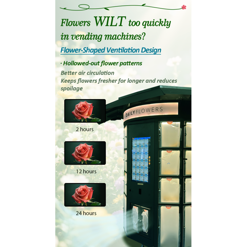 Micron Customized Locker Compartments for Fresh Flower Vending Outdoor Smart Flower Dispenser