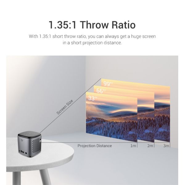 Quality Outdoor Camping Cinema DLP Smart Projector Video Android Cube Portable Wireless for sale