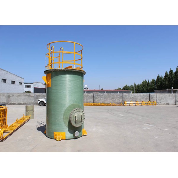 Quality Vertical Round FRP Chemical Tank Industrial Easy Installation 3000mm for sale