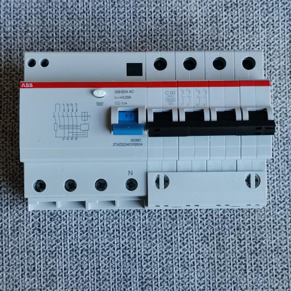 Quality ABB miniature circuit breaker with overcurrent protection GSH204 AC-C50/0.03 for sale