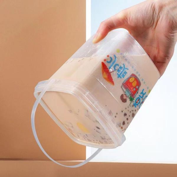 Quality Customize Plastic Container Small Plastic Bucket with 500ml Capacity and for sale