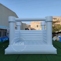 Quality White Bounce House Outdoor Inflatable Jump House Commercial Bouncy House for sale
