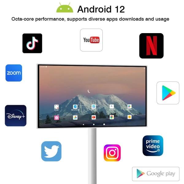 Quality 21.5 Inch Incell Touch Screen Display Ips Movable Smart TV Android System for sale