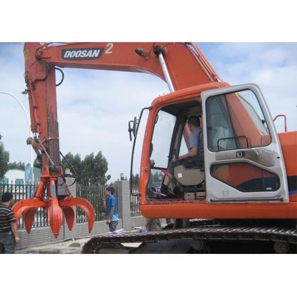 Quality 5 Cylinders Excavator Grapple , Hydraulic Orange Peel Grapple for sale