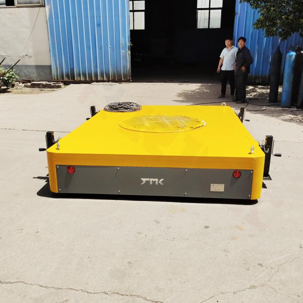 Quality Easily Moved 4 Tons Industrial Trackless Transfer Trolley With Motorized Battery for sale