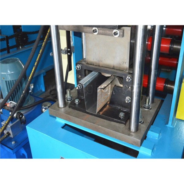 Quality Hat Unistrut Channel Roll Forming Machine , Metal Forming Equipment Control System Plc for sale