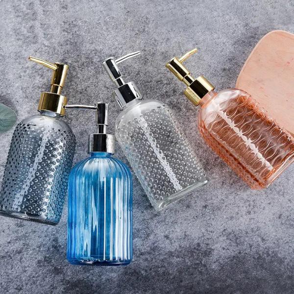 Quality Collar Material Borosilicate Glass Squeeze Type Press Glass Bottle for Hand for sale