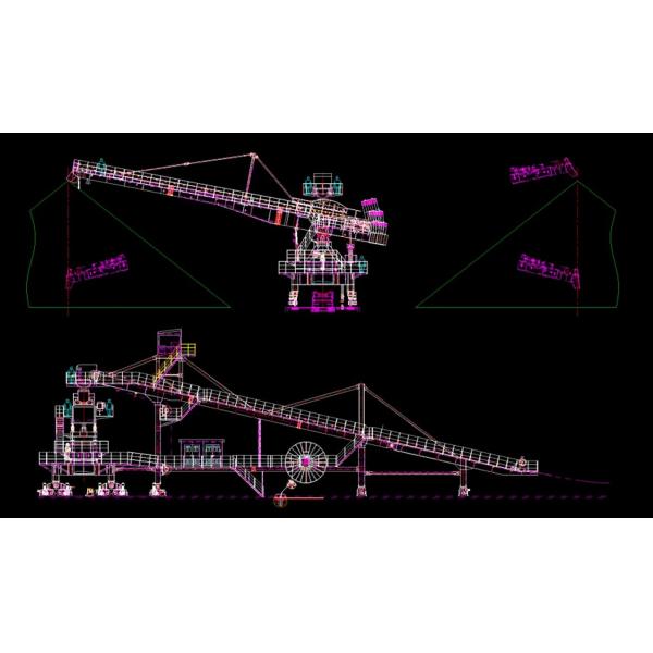 Quality Heavy Duty Slewing Cantilever Stacker For Bulk Material Storing And Blending for sale