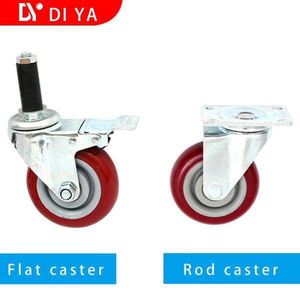 Quality 3 Inch Plastic PU Trolley Castor Furniture Caster Wheels for sale