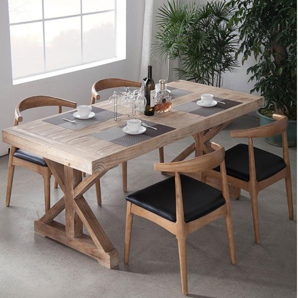 Quality Solid Wood Customized Vintage Neoclassical Wooden Dining Table for Dining and for sale