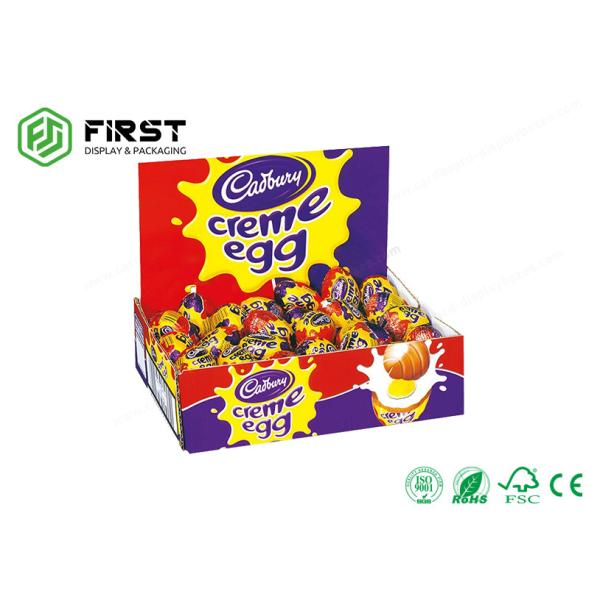 Quality Flat Packed Corrugated Display Custom Printed Paper Cardboard Counter Display for sale