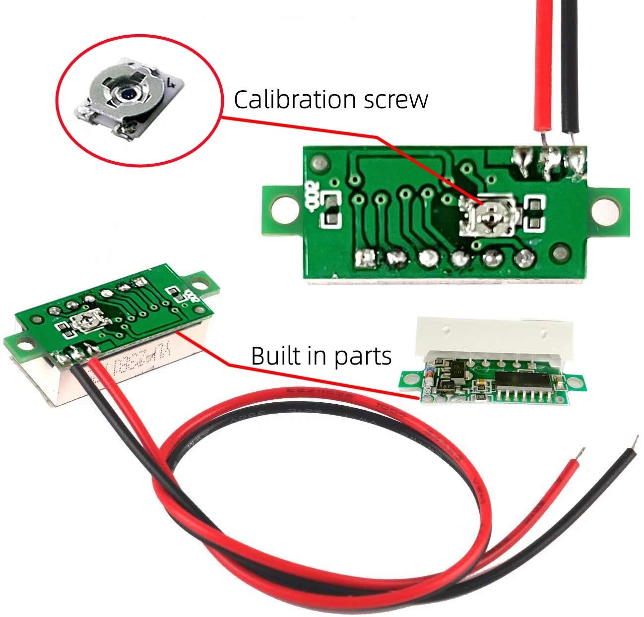 Quality LED Digital Ammeter Voltmeter Voltage Current Meter 0.28/0.36/0.56 Inch for sale