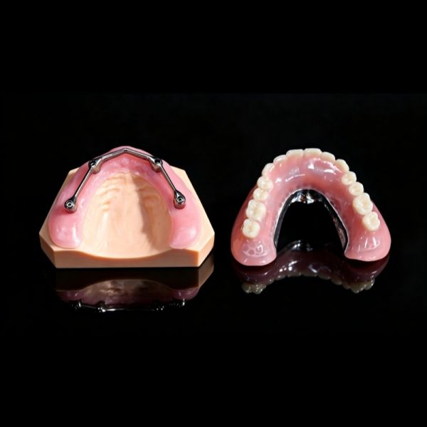 Quality All On X Implant Titanium Bar With Removable Denture for sale