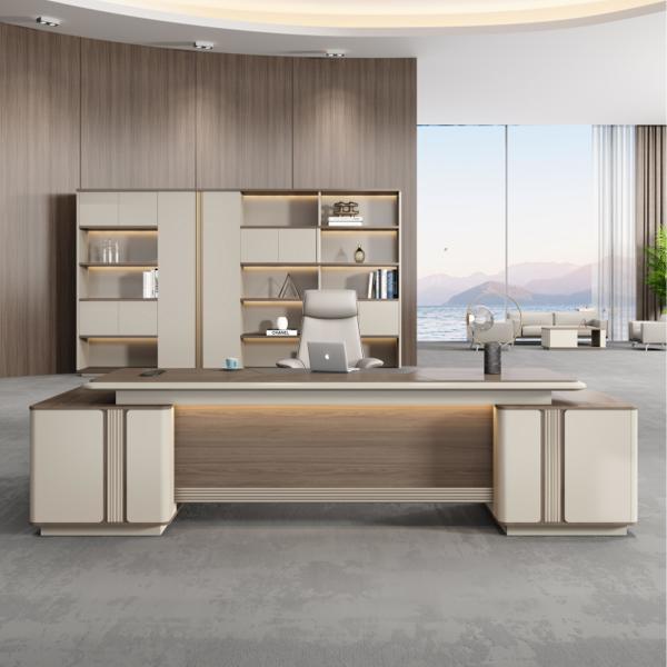 Quality Office Furniture L Shape Mdf Boss Manager Ceo Executive Table Desk Computer for sale