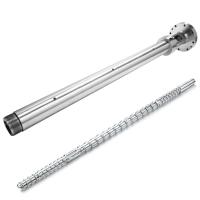 Quality Ra0.4 2.0mm Bimetallic Extruder Screw Barrel With Mixer Degas Granulator for sale
