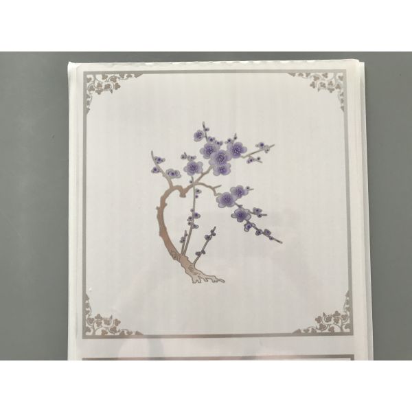 Quality Fireproof Ceiling PVC Panels 25cm Width With Tree Hot Stamping for sale